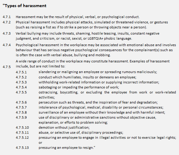 Workplace Harassment: The New Code in a Nutshell